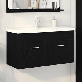 Koupelnová skříň Černý dub 90 x 38,5 x 46 cm Kompozitní dřevo 3333138