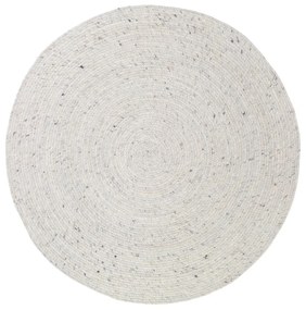 Bílý ručně vyrobený koberec ze směsi vlny a bavlny Nattiot Neethu, ø 140 cm