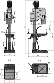 Sloupová převodová vrtačka OPTIdrill DH 32 GSV
