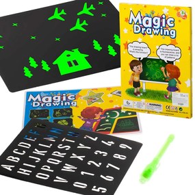 Creative Corner Magická světelná kreslicí tabulka + kreativní sada UV pera