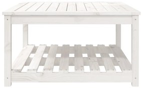 Zahradní stůl bílý 82,5 x 82,5 x 45 cm masivní borové dřevo - Default Title