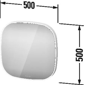 Duravit Zencha - Zrcadlo s osvětlením na senzorový spínač, 500x500x50 mm, ZE7055000000000