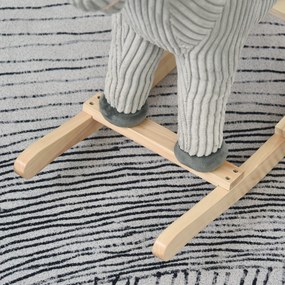HOMCOM dětská houpačka Houpací zvíře Houpací kůň Šedá 73 x 35 x 64 cm