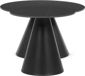 Konferenční stolek 70x70x41cm CT-F4118 BK, keramika, mramor