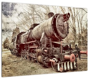 Historický obraz lokomotivy (70x50 cm)