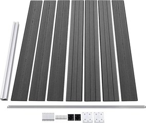 Set plotového dílce WPC 526 x 146 cm černý 3070460