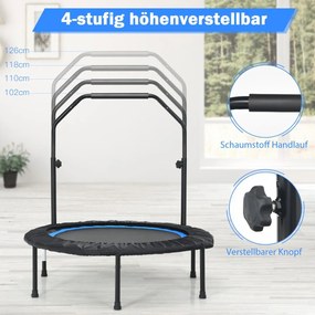 Costway Ø101 cm trampolína s odporovými pásy 2 mini trampolína s výškově