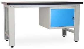 Dílenský stůl Solid MDF-01, 150 cm, závěsný box, černá