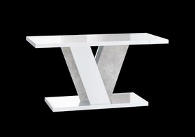 Prospero Konferenční stolek Viney Barva: bílý lesk/ kámen
