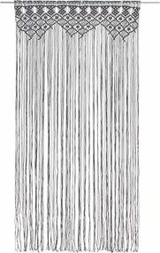 Macramé závěs antracitový 140 x 240 cm bavlna 323995