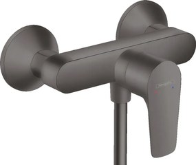 Hansgrohe Talis E, nástěnná páková sprchová baterie, kartáčovaná černá chromová, 71760340