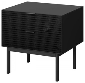 Noční stolek Sean černá/masiv černá