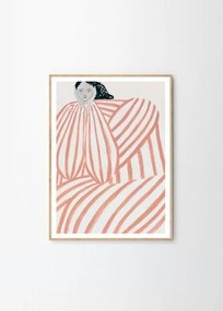 THE POSTER CLUB Autorský plakát Still Waiting by Sofia Lind 50x70 cm, růžová barva, papír