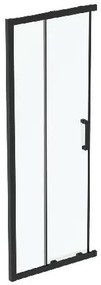 Ideal Standard Connect 2 - Posuvné sprchové dveře, dvoudílné, 900 mm, černá/čiré sklo K9261V3