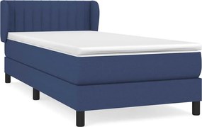 Box spring postel s matrací modrá 90x200 cm textil 3126379