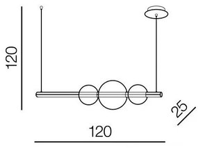 Azzardo AZ3352 - LED Stmívatelný lustr na lanku SANDRA LED/48W/230V