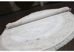 koberec AKRYL Ovál MIRADA 0082 krémový / růžovy ( Mavi ) Fringe velikost 200x300 cm | krásné koberce cz