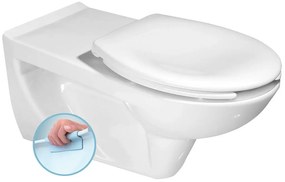 Sapho Sapho, HANDICAP WC závěsné prodloužené, Rimless, 37,5x73cm, bílá, K670-002