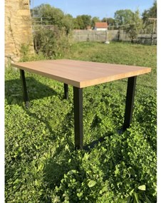 Wudboys Jidelní stůl - Square No.1 Barva kovu: Černá, Dřevo: Dub, Rozměr: 1400x900, moderní skandinávský styl