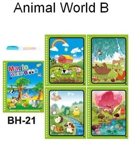 Montessori Magic Book vybarvovací knížka vodou Varianta: Animal World B