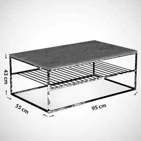 Konferenční stolek Etna bílý mramor