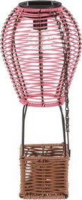Solární lucerna balón s LED osvětlením PLA113 PINK-S