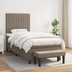 Box spring postel s matrací taupe 90x200 cm textil 3136729