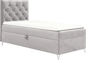 Boxspringová postel, 90x200, světle šedá látka Velvet, levá, GULIETTE + dárek