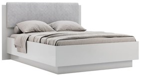 Dvoulůžková postel Megy 180x200 se zvedacím roštem šedá
