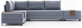 Hanah Home Rohová pohovka FLY modrá levá 280 cm 825BLC2670