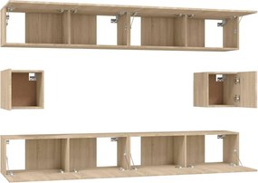 6dílný set TV skříněk dub sonoma kompozitní dřevo 3114368