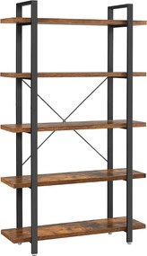 Stabilní stojící regál, 5 polic, 177,5x105x33,5 cm