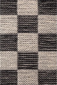 Černý/krémový oboustranný/ručně tkaný běhoun s příměsí juty 80x200 cm Rex – Hanse Home