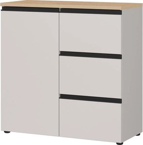 Šedobéžová/ve světle přírodní barvě komoda 90x91x41 cm Cormano – Germania