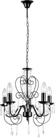Toolight Rea, Stropní svítidlo EBT010-5CP BLACK, OSW-01245