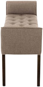 Lavice Cleopatra Chaiselongue látka, nohy antik tmavé - Šedo-hnědá (Taupe)