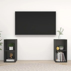 vidaXL TV skříňky 2 ks šedé 72 x 35 x 36,5 cm kompozitní dřevo