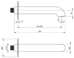 Deante Bathtub spout