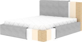Pesillo postel + Dřevěný rám/Standardní zdvih/kontejner 140x200