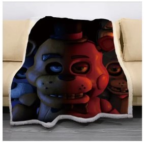 Plyšová deka s 3D potiskem Five Nights at Freddys Variace: 23, Velikost: 150 x 200 cm