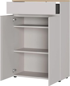 Krémová matná komoda 80x120x40 cm Lissabon – Germania