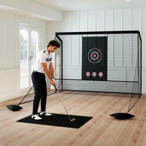 Costway Golfová síť Golfová tréninková síť s terčem – 326 × 305 × 225 cm