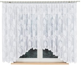 Dekorační oblouková krátká záclona na žabky SONIA 160 bílá 450x160 cm MyBestHome