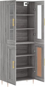 Skříň highboard šedá sonoma 69,5 x 34 x 180 cm kompozitní dřevo 3198335