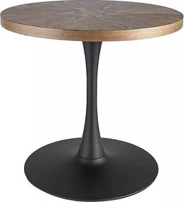 Kulatý jídelní stůl Amadeo 80 cm ořech/černý