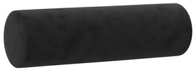 2místná pohovka s polštáři černá 140 cm samet - Default Title