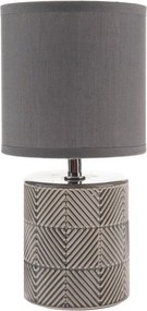 Šedá keramická stolní lampa s textilním stínidlem (výška 27 cm) Anita – Dakls