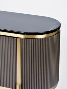TV stolek Stilig ST382A 200 cm černý mramor/zlatý