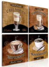 Obraz - Coffee Variations (4 Parts)