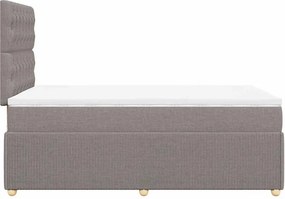 Box spring postel s matrací taupe 120x190 cm textil 3292006